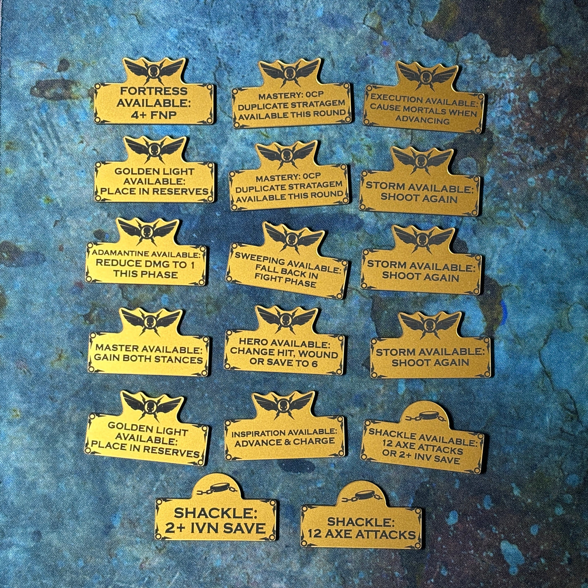 Emperors Custodians 10th Edition 40k Token Set – Pro Painted Studios