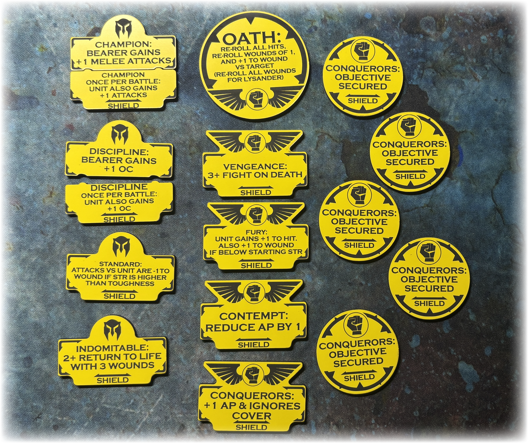 Fist Brothers - Shield - 10th Edition 40k Token Set – Pro Painted Studios