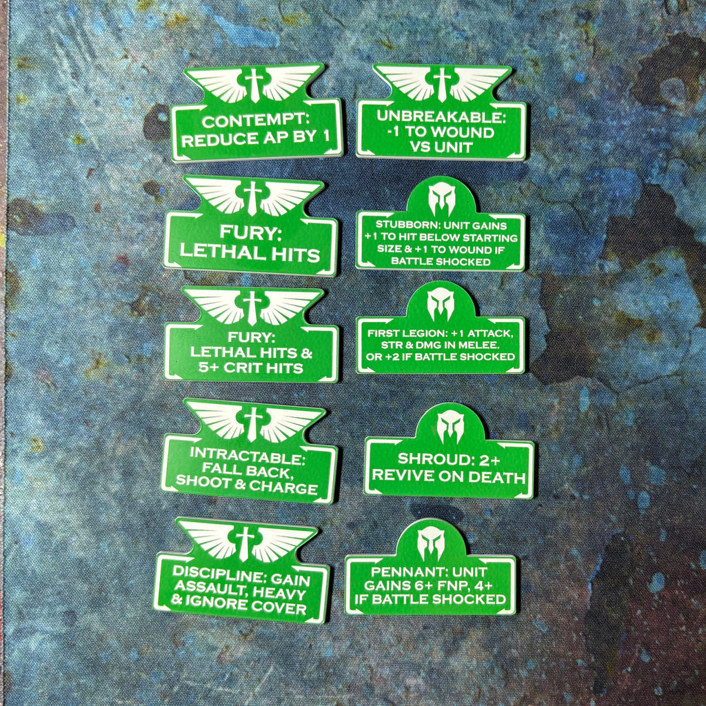 Dark Angelic Battle Brothers 10th Edition 40k Token Set – Pro Painted ...