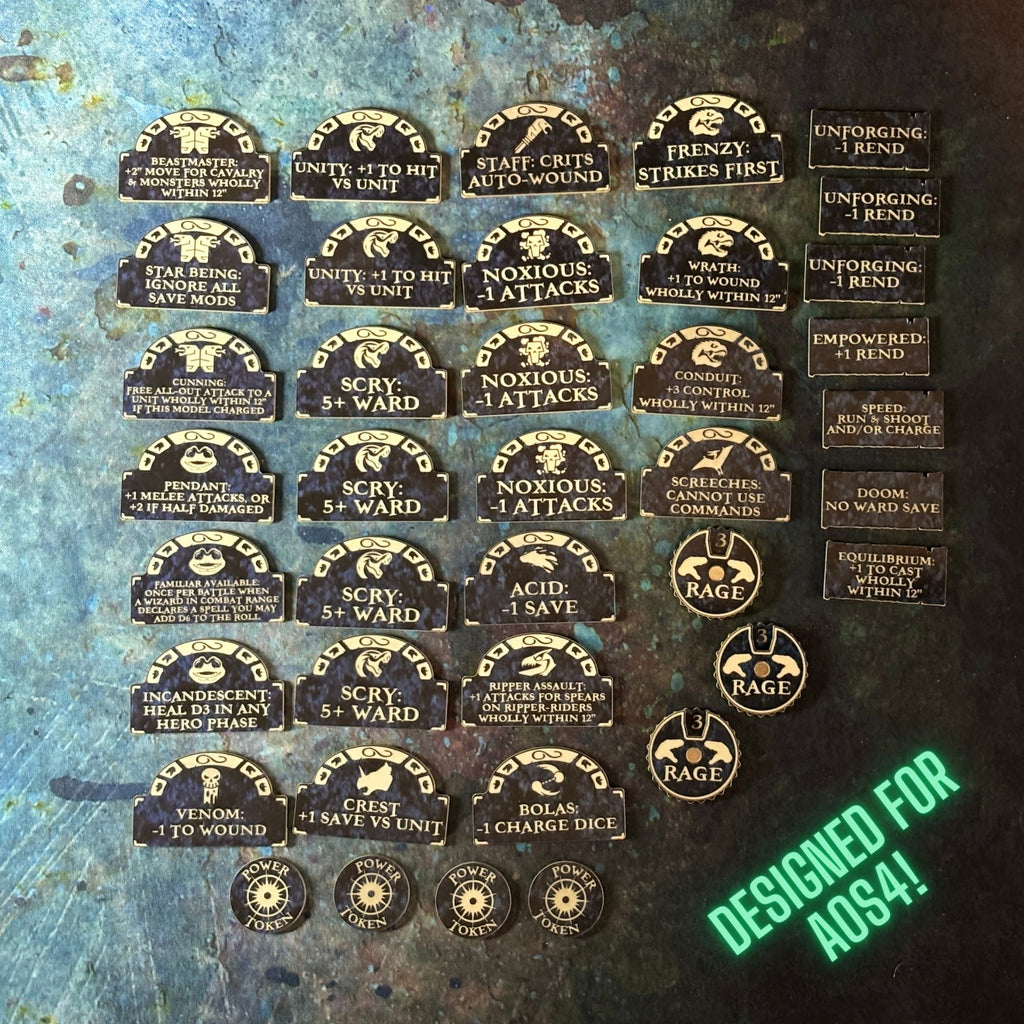 Celestial Lizards AoS 4th Edition Token Set – Pro Painted Studios